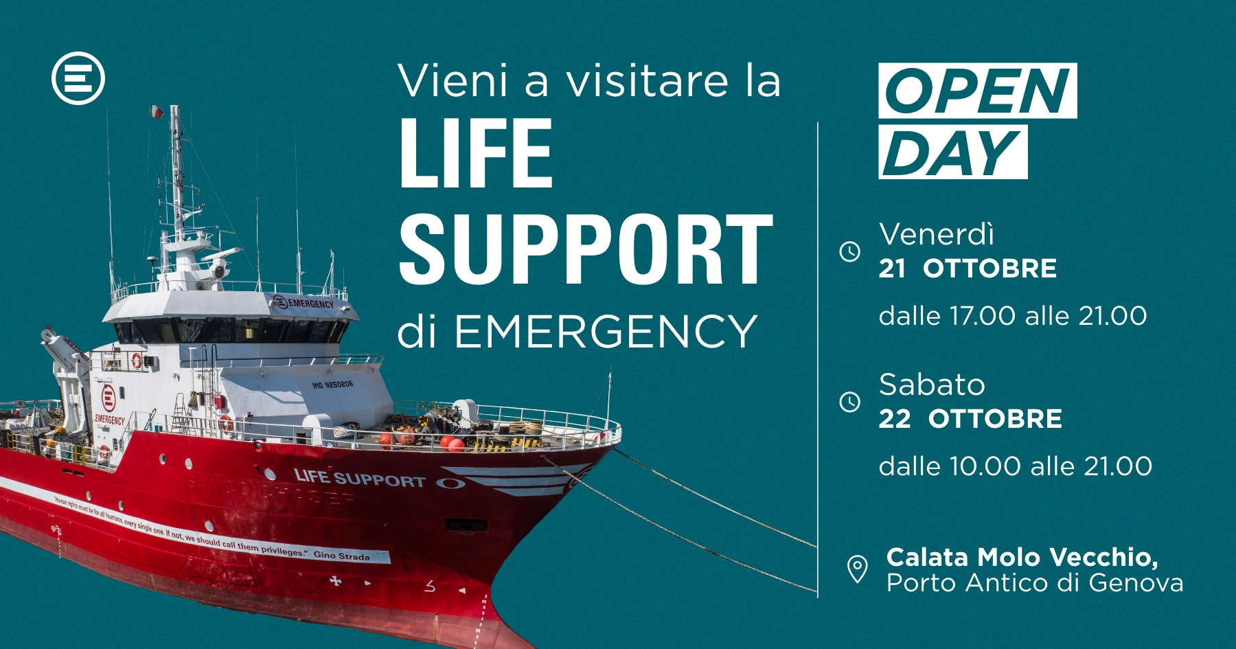 A bordo della Life Support:gli Open Day a Genova il 21 e 22 ottobre ...